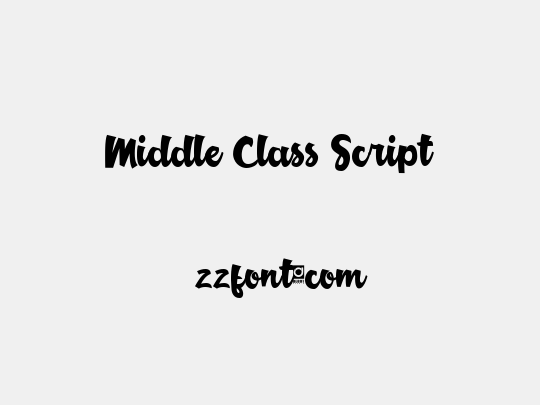 Middle Class Script - 众字网