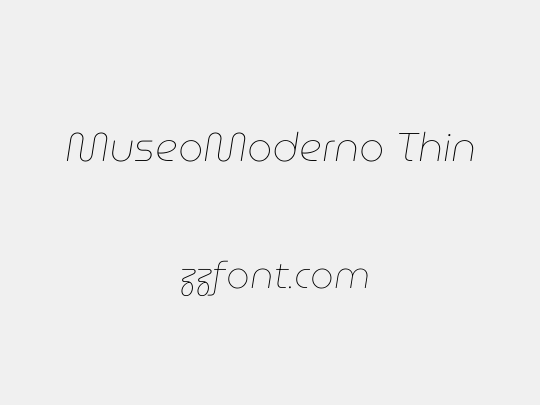 MuseoModerno Thin - 众字网