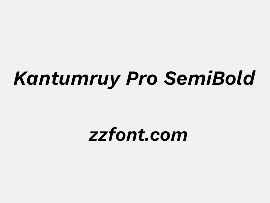 Kantumruy Pro SemiBold - 众字网