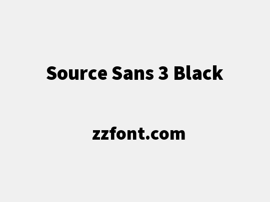 Source Sans 3 Black - 众字网