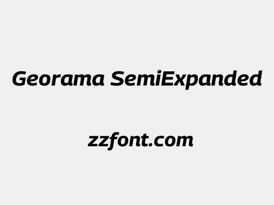 Georama SemiExpanded - 众字网