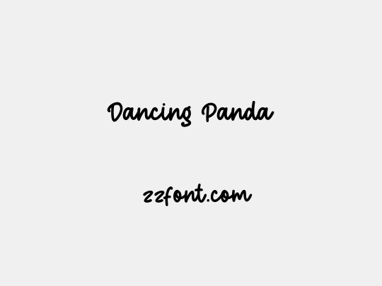 Dancing Panda - 众字网