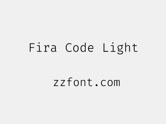 Fira Code Light - 众字网