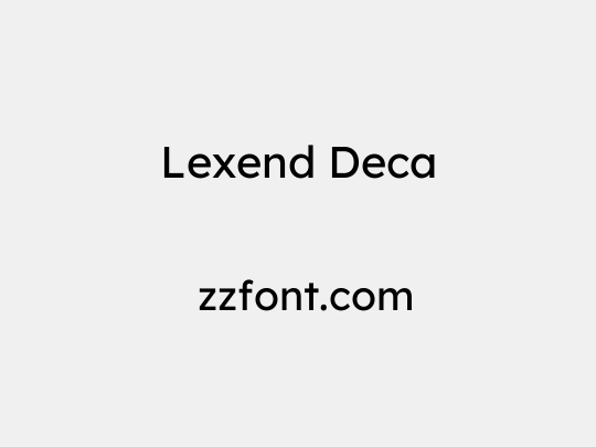 Lexend Deca - 众字网