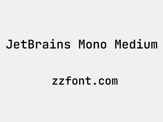 JetBrains Mono Medium - 众字网