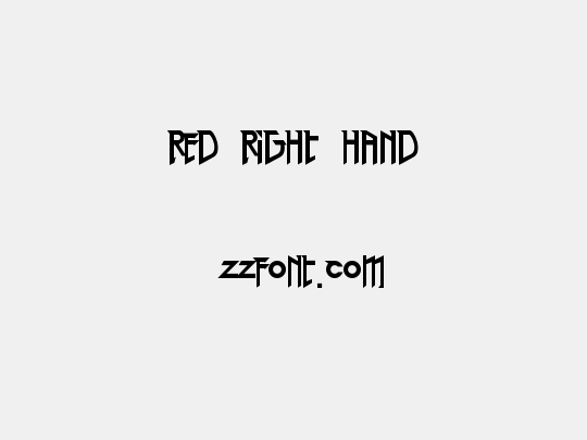 Red Right Hand - 众字网