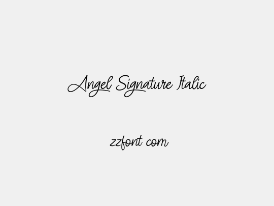 Angel Signature Italic - 众字网