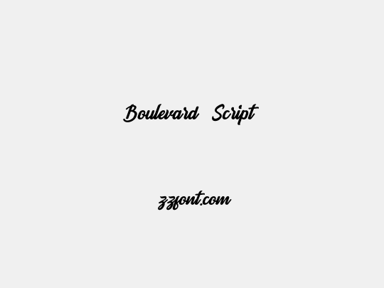 Boulevard Script - 众字网