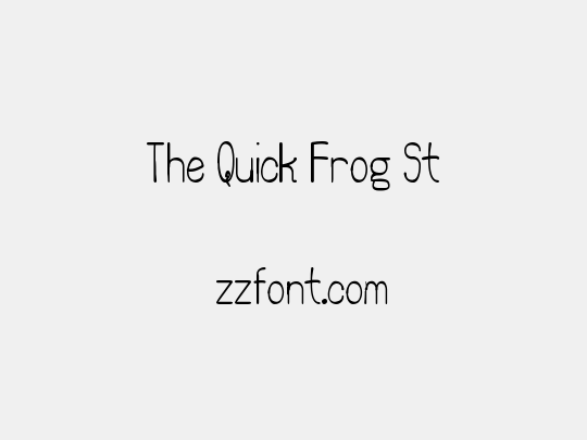 The Quick Frog St - 众字网