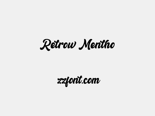 Retrow Mentho - 众字网