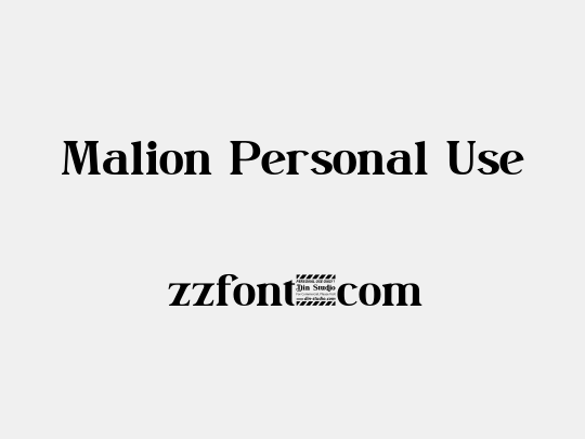 Malion Personal Use - 众字网