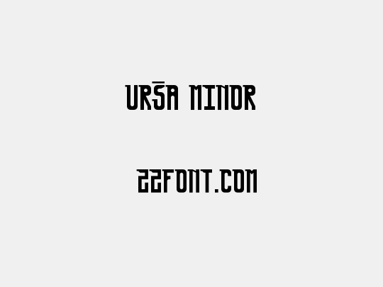 Ursa Minor - 众字网