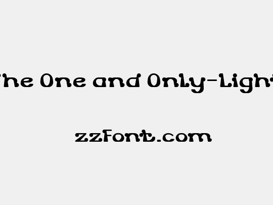 The One and Only-Light - 众字网