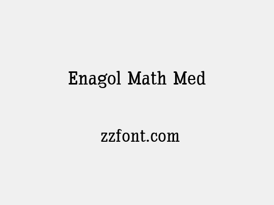 Enagol Math Med - 众字网