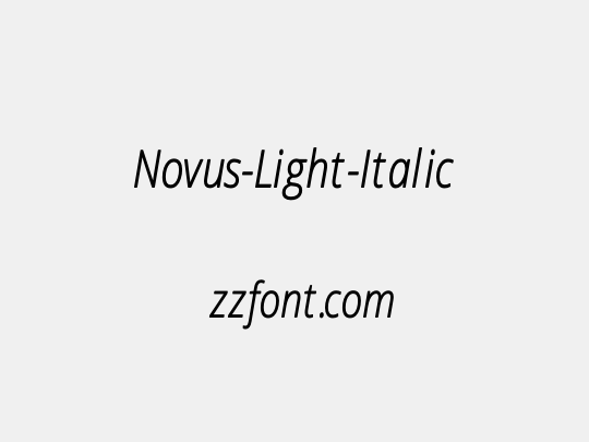 Novus-Light-Italic - 众字网